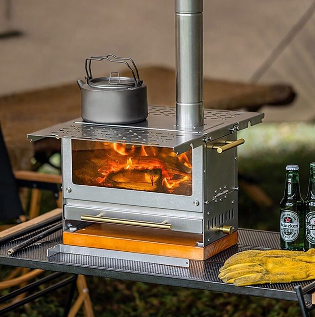 STAINLESS STEEL PORTABLE LOG BURNER / FIREPIT - Hercules Gazebo UK ...