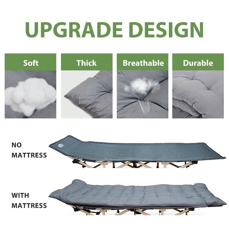 Portable Folding Camping Bed - Heavy Duty Foldable Camp Bed